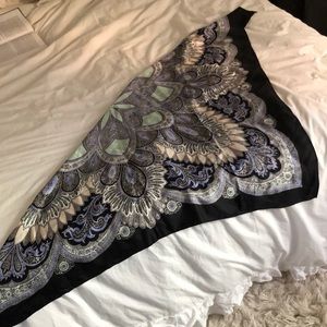 Club Monaco | Accessories | Club Monaco Black And Blue Silk Scarf ...